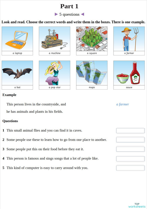 Reading comprehension A1. Interactive worksheet | TopWorksheets