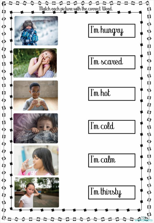 FEELINGS, starter, SECOND. Interactive worksheet | TopWorksheets