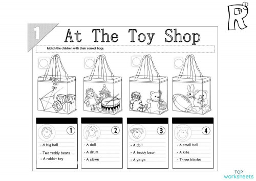 At the toy shop. Interactive worksheet | TopWorksheets
