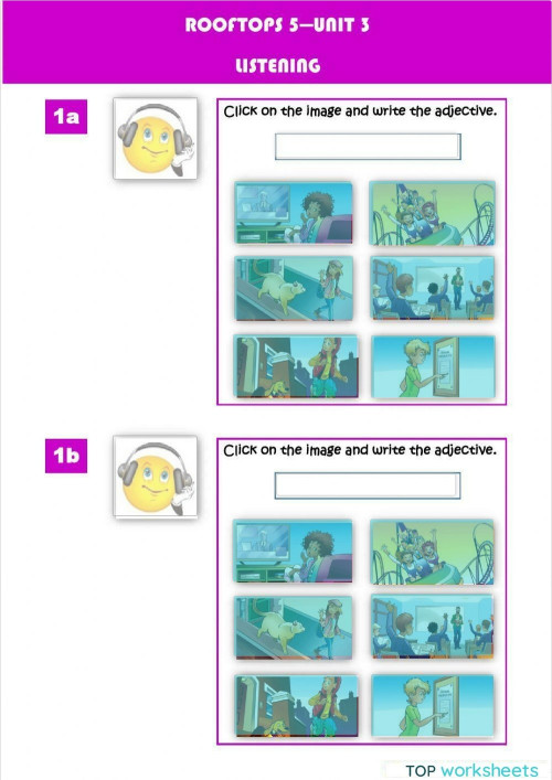 Rooftops 5 - unit 3 - adjectives - was - were - questions. Interactive worksheet | TopWorksheets