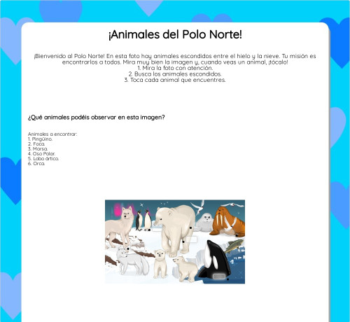 ¡Los animales del Polo Norte!. Ficha interactiva | TopWorksheets