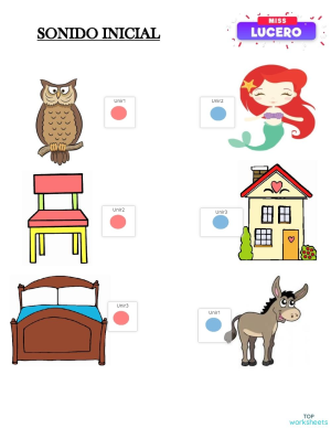 Identifica el sonido Inicial. Ficha interactiva | TopWorksheets