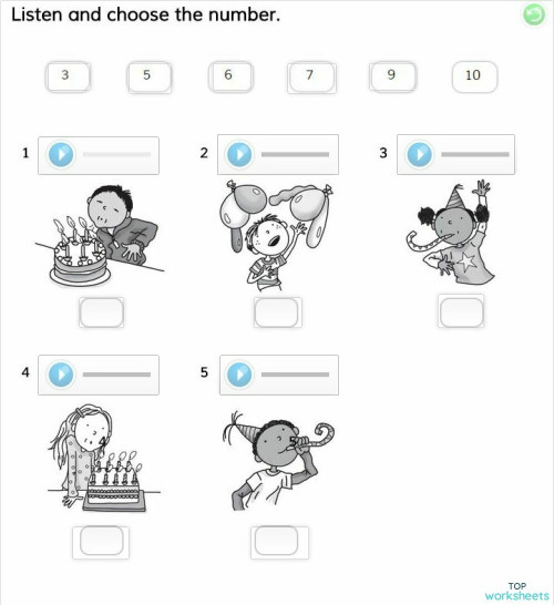 choose the number.. Interactive worksheet | TopWorksheets