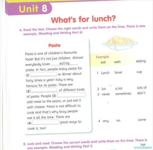 Pasta Part 4 Mvrs. Interactive worksheet | TopWorksheets