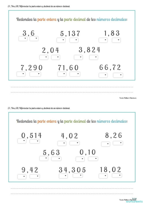 Ficha Que Son Los Numeros Decimales Para Tercero de Primaria | Decimal ... Ficha Que Son Los Numeros Decimales Para Tercero de Primaria | Decimal ...