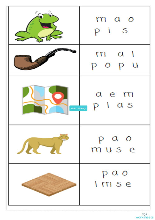 sílabas con M,P,S. Ficha interactiva | TopWorksheets