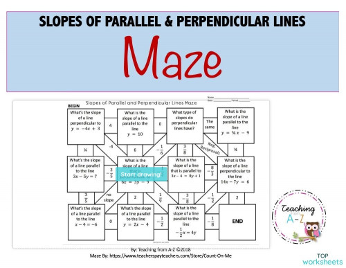 Math 5/6 Parallel and Perpendicular. Interactive worksheet | TopWorksheets