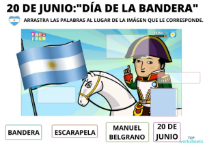 BANDERA ARGENTINA. Ficha interactiva | TopWorksheets