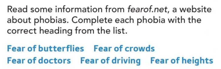 FEAR OF ANYTHING?. Interactive worksheet | TopWorksheets