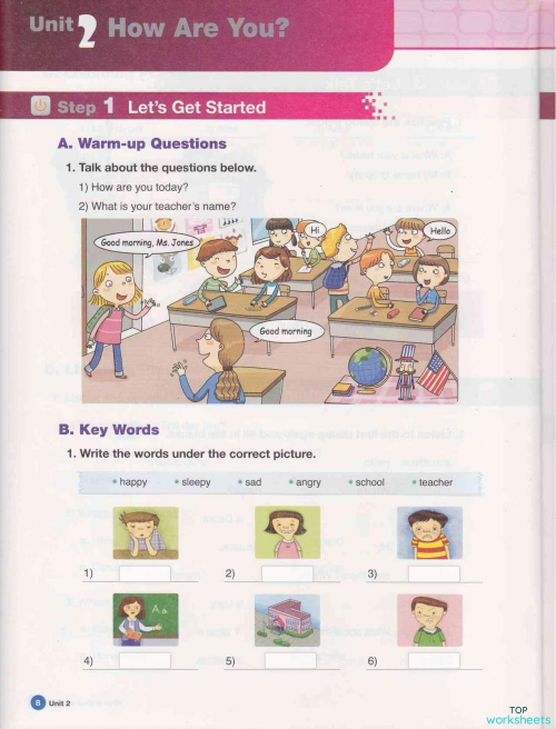 Step by step listening 1 (unit 2). Bài tập tương tác | TopWorksheets