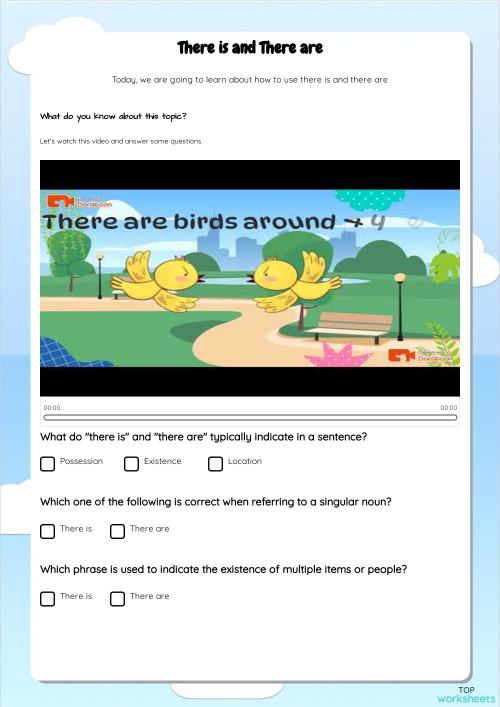 There is and There are. Interactive worksheet | TopWorksheets