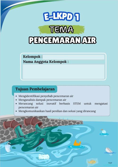 E-LKPD TEMA 1 PENCEMARAN AIR. Interactive worksheet | TopWorksheets