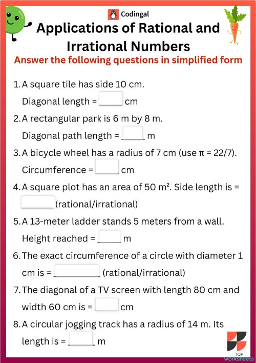 M_G08M03L11_WA01_Applications_of_Rational_and_Irrational_Numbers_3. Interactive worksheet ...