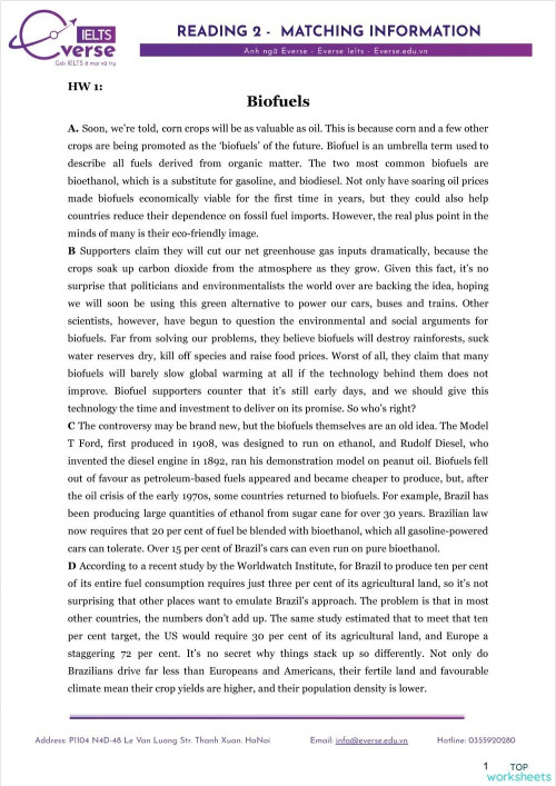 SS10 - HW Reading 2. Interactive worksheet | TopWorksheets