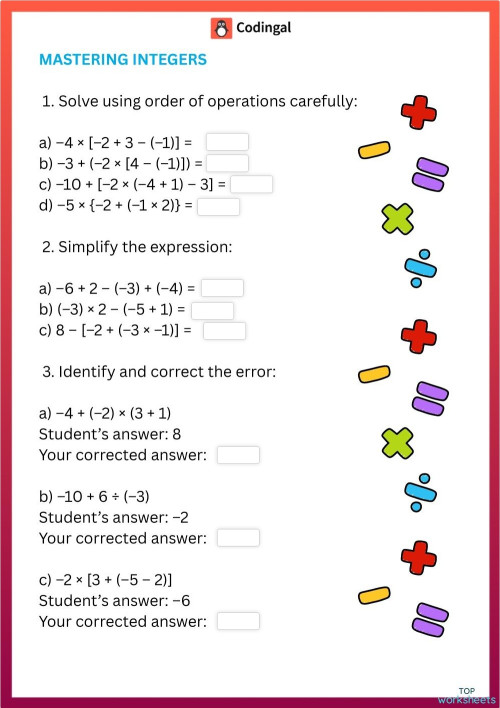 M_G06M03L08_WA02_Reinforcing_Integers_4. Interactive worksheet | TopWorksheets