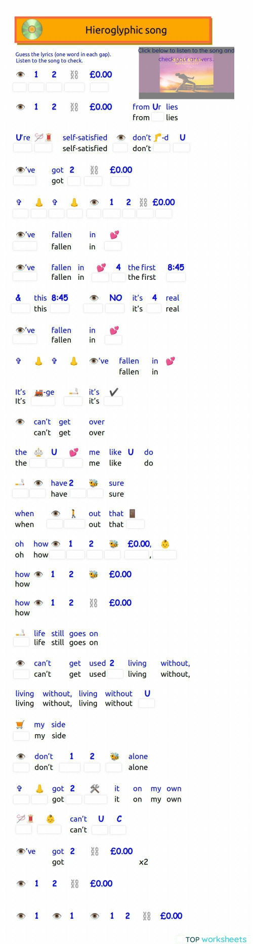 Interactive worksheets and online exercises in english | TopWorksheets