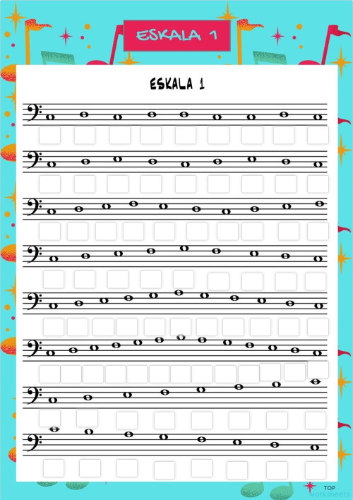 Eskala 1 Fa. Interactive worksheet | TopWorksheets