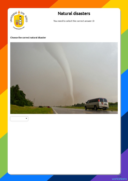 Natural disasters. Interactive worksheet | TopWorksheets