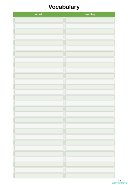 English Vocabulary Practice. Interactive worksheet | TopWorksheets