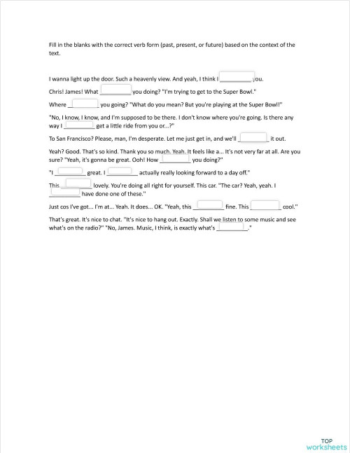Verb Tenses Quiz. Interactive worksheet | TopWorksheets
