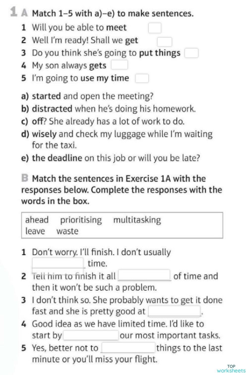 Time expressions. Interactive worksheet | TopWorksheets