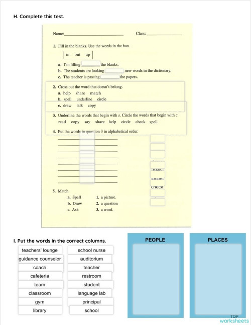 Bell ringer. Interactive worksheet | TopWorksheets