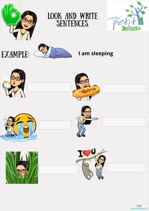 grammar present continous. Interactive worksheet | TopWorksheets