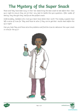 The Mystery of the Super Snack. Interactive worksheet | TopWorksheets