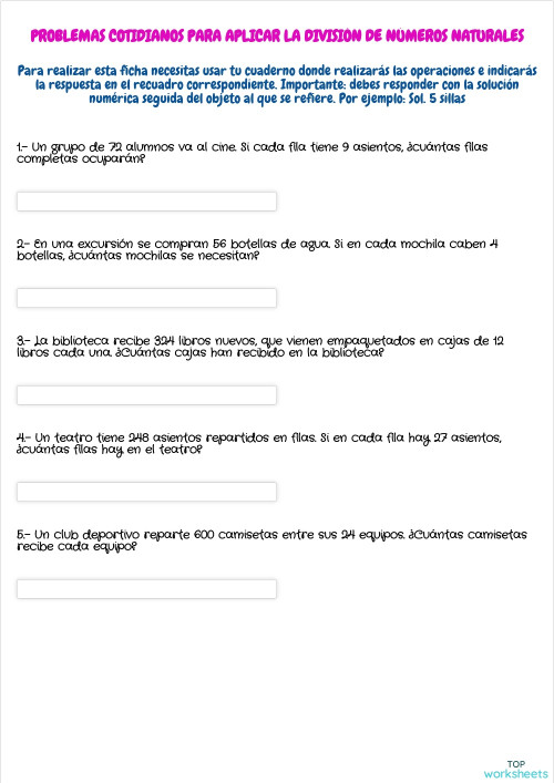Actividad interactiva sobre criterios de divisibilidad. Ficha ...