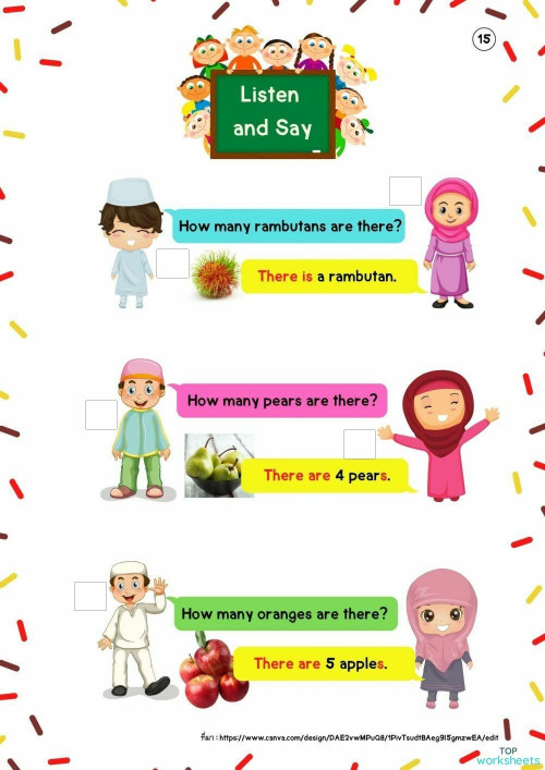 listen and say 3. Interactive worksheet | TopWorksheets