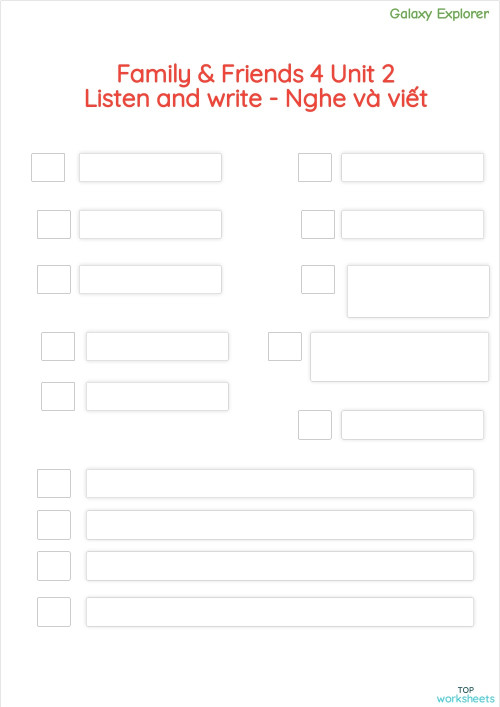 Family & Friends 4 Unit 7. Interactive worksheet | TopWorksheets
