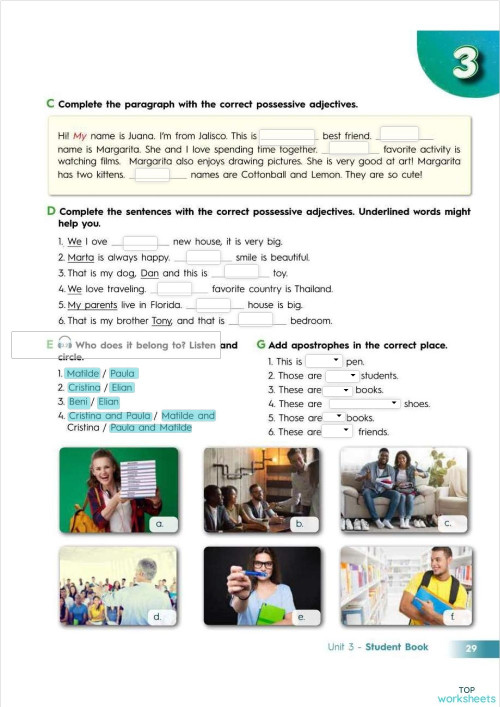 FIRST HOMEWORK. Interactive worksheet | TopWorksheets