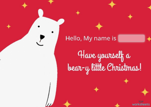 Christmas card 6. Interactive worksheet | TopWorksheets