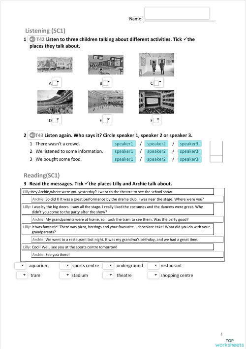 Review For The Test U3 6th Grade Interactive Worksheet Topworksheets