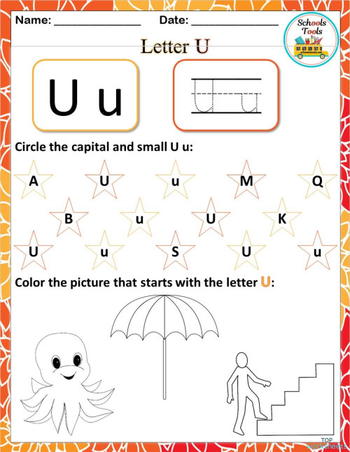 Alphabet Activities Uu-Yy. Interactive worksheet | TopWorksheets