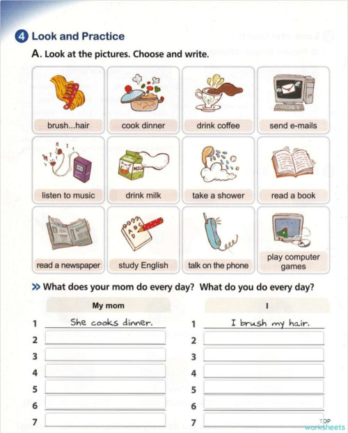 Simple Present Verbs. Interactive worksheet | TopWorksheets