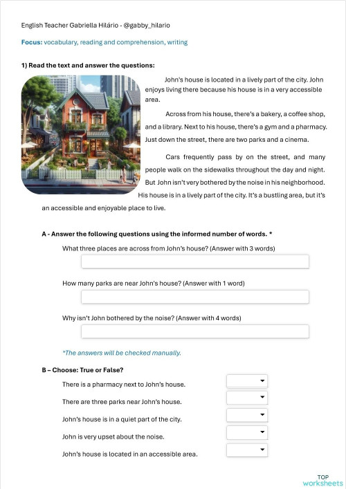 SBS 1 - C7 - Reading 1. Interactive worksheet | TopWorksheets