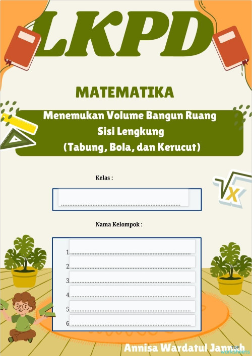 LKPD Kelompok Volume. Lembar kerja interaktif | TopWorksheets