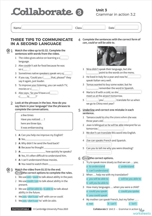 Grammar In Action 3.1. Interactive worksheet | TopWorksheets