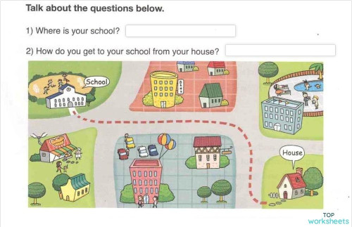 How do I get there?. Interactive worksheet | TopWorksheets