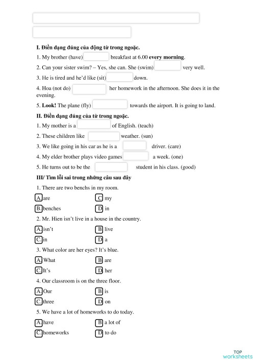 HOMEWORK 5/11. Interactive worksheet | TopWorksheets