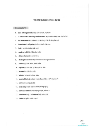 Interactive worksheets and online exercises in vietnamese | TopWorksheets