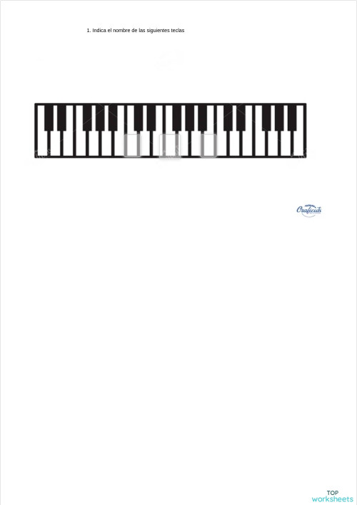 Ficha piano 1º. Ficha interactiva | TopWorksheets
