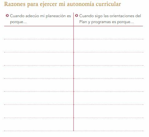 RAZONES PARA EJERCER MI AUTONOMÍA CURRICULAR. Ficha interactiva ...
