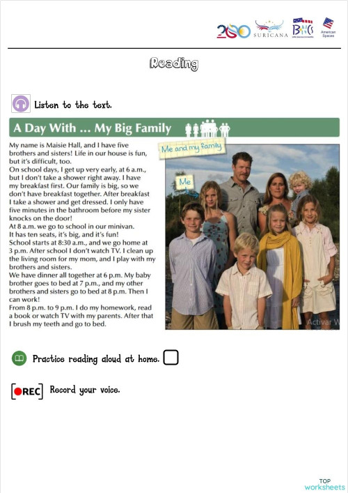 Reading Unit 3 - SB page 31. Interactive worksheet | TopWorksheets