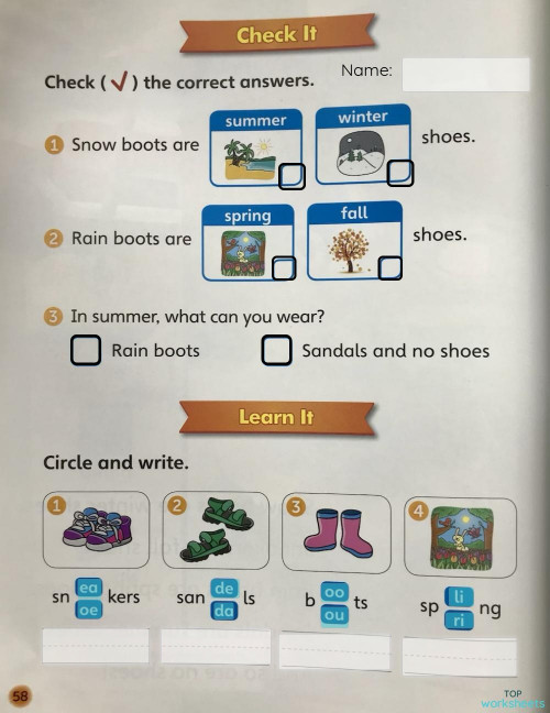 Class W Unit 13 SB. Interactive worksheet | TopWorksheets