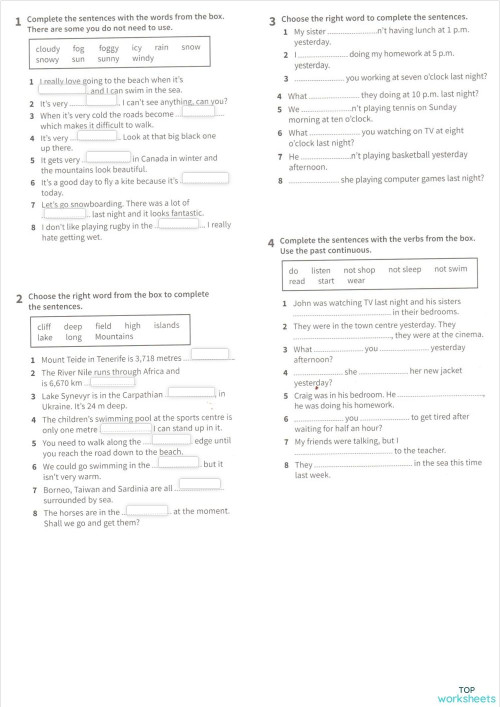 Prepare 6 Unit 15. Interactive worksheet | TopWorksheets