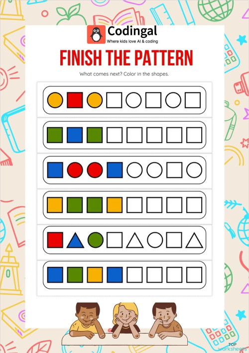 M_G01M20L68_WC01_Pattern_with_Shapes_and_Colors_1. Interactive ...