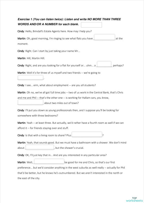 Lesson 4 HW Dictation. Interactive worksheet | TopWorksheets