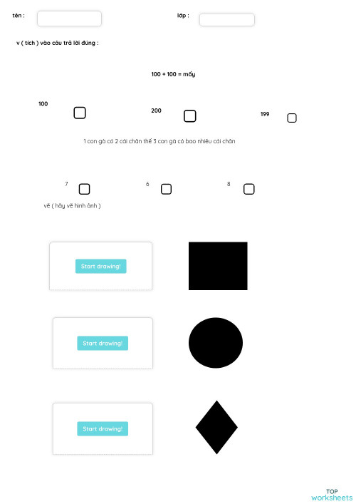 Interactive worksheets and online exercises in vietnamese | TopWorksheets